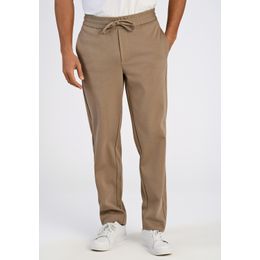 Stoffhose LINDBERGH "Stoffhose Relaxed Fit", Herren, Gr. L, beige (sand mix), Obermaterial: 75% Polyester, 22% Viskose, 3% Elasthan, meliert, relaxed fit, Hosen Stoffhose