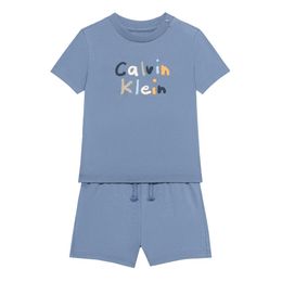 Calvin Klein Jeans Set M&auml;dchen Gr&ouml;&szlig;e 92 blau / orange / schwarz / wei&szlig;
