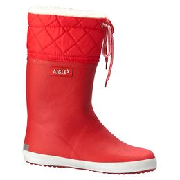 Gummistiefel Aigle "Stiefel NB112 Aigle Giboulee 2", M&auml;dchen, Gr. 30, rot (rot, wei&szlig;), Obermaterial: 100% Naturkautschuk NaRubber., Schuhe Gummistiefel