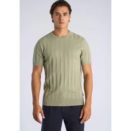 T-Shirt LINDBERGH "T-Shirt Relaxed Fit", Herren, Gr. M, dusty gr&uuml;n, Obermaterial: 70% Viskose, 30% Nylon, l&auml;ssig geschnitten, Rundhals, Shirts T-Shirt