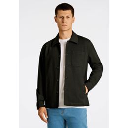 Hemdjacke LINDBERGH "Hemdjacke Relaxed Fit", Herren, Gr. M, schwarz, Obermaterial: 75% Polyester, 22% Viskose, 3% Elasthan; Futter: 95% Polyester, 5% Elasthan, l&auml;ssig geschnitten, Jacken
