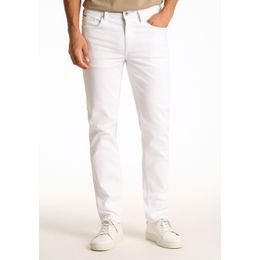 5-Pocket-Jeans LINDBERGH "Jeans Slim Fit", Herren, Gr. 31, L&auml;nge 32, wei&szlig;, Obermaterial: 98% Baumwolle, 2% Elasthan, unifarben, slim fit, Jeans 5-Pocket-Jeans