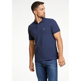 Poloshirt LINDBERGH "Poloshirt Relaxed Fit", Herren, Gr. M, blau (dk blau), Obermaterial: 100% Baumwolle, unifarben, l&auml;ssig geschnitten, Shirts