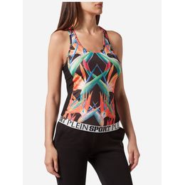 Plein Sport Sporttop Damen Gr&ouml;&szlig;e XXXL t&uuml;rkis / gr&uuml;n / orange / schwarz