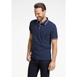Poloshirt Bison "Poloshirt Comfort Fit", Herren, Gr. M, blau (navy), Obermaterial: 50% Baumwolle, 50% Polyester, l&auml;ssig geschnitten, Rundhals, Shirts