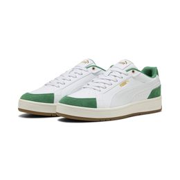 Sneaker Puma "Court Classico Sport Sneakers Erwachsene", Damen, Gr. 38,5, wei&szlig; archive gr&uuml;n, Obermaterial: Synthetik, Kuhleder, Textil, Leder. Futter: Textil. Innensohle: Textil. Laufsohle: Gummi, Schuhe Sneaker