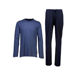 Schlafhose Bison "Pyjamas Comfort Fit", Herren, Gr. L, navy, Obermaterial: 100% Baumwolle, bequem, Hosen Schlafhose