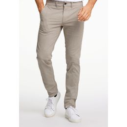 Chinos LINDBERGH "Chino Slim Fit", Herren, Gr. 29, L&auml;nge 32, beige (sand), Obermaterial: 57% Baumwolle, 39% Polyester, 4% Elasthan, slim fit, Hosen