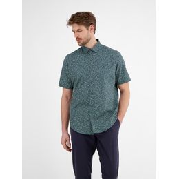 Kurzarmhemd Lerros "Halbarmhemd, sommerlich gemustert", Herren, Gr. S, Normalgr&ouml;&szlig;en, blau (classic navy), 97% Baumwolle, 3% Elasthan, Hemden