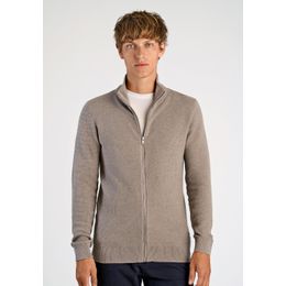 Strickpullover LINDBERGH "Strickpullover Relaxed Fit", Herren, Gr. XXL, beige (dk sand), Obermaterial: 60% Baumwolle, 40% Polyester, unifarben, Pullover Strickpullover