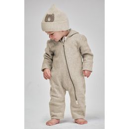 Fleeceoverall MaxiMo, M&auml;dchen, Gr. 86/92, N-Gr, beige, Obermaterial: 100% Baumwolle, lang, Overalls, Unisex-Design: Perfekt f&uuml;r Jungen und M&auml;dchen.