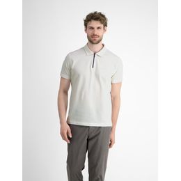 Poloshirt Lerros "Herren Poloshirt mit Rei&szlig;verschlusskragen", Herren, Gr. 3XL, wei&szlig; (broken wei&szlig;), 100% Baumwolle, ohne Ausschnitt, Shirts