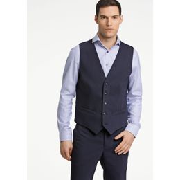 Anzugweste LINDBERGH "Weste Modern Fit", Herren, Gr. 58, blau (navy), Obermaterial: 54% Polyester, 44% Wolle, 2% Elasthan; Futter: 95% Polyester, 5% Elasthan, Westen Anzugweste