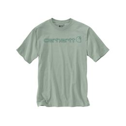 T-Shirt Carhartt "Bekleidung 103361-GL3 Carhartt Logo", Herren, Gr. M, gr&uuml;n (hellgr&uuml;n), Obermaterial: 60% Baumwolle CO. 40% Polyester PES., Shirts T-Shirt