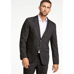 Anzugsakko LINDBERGH "Anzugjacke Modern Fit", Herren, Gr. 54, schwarz, Obermaterial: 54% Polyester, 44% Wolle, 2% Elasthan; Futter: 95% Polyester, 5% Elasthan, Sakkos