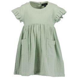 Sommerkleid Blue Seven, M&auml;dchen, Gr. 128, N-Gr, aqua, Web, Obermaterial: 100% Baumwolle, unifarben, Basic knieumspielend, Rundhals, Fl&uuml;gel&auml;rmel, Kleider Sommerkleid