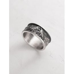 Reytel Ring 'FIGHT OF THE TIGER' male Silver size 50