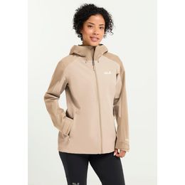 Outdoorjacke Jack Wolfskin "WILDBOUND 2L JKT W", Damen, Gr. XS, oyster, Obermaterial: 100% POLYESTER. Futter: 100% POLYESTER, Jacken Outdoorjacke