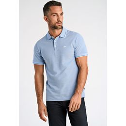 Poloshirt LINDBERGH "Poloshirt Relaxed Fit", Herren, Gr. XXL, blau (lt blau), Obermaterial: 50% Baumwolle, 50% Polyester, unifarben, l&auml;ssig geschnitten, Shirts