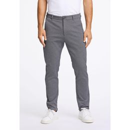 Stoffhose LINDBERGH "Stoffhose Slim Fit", Herren, Gr. L, grau (grau mix), Obermaterial: 75% Polyester, 22% Viskose, 3% Elasthan; Futter: 65% Polyester, 35% Baumwolle, slim fit, Hosen Stoffhose