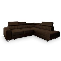 MASSENO Ecksofa mit Schlaffunktion Nola braun Ma&szlig;e (cm): B: 253 H: 88 &raquo; M&ouml;bel Kraft
