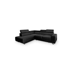 MASSENO Ecksofa mit Schlaffunktion Nola schwarz Ma&szlig;e (cm): B: 253 H: 88 &raquo; M&ouml;bel Kraft