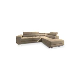 MASSENO Ecksofa mit Schlaffunktion Selva creme Ma&szlig;e (cm): B: 277 H: 90 &raquo; M&ouml;bel Kraft