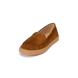 Marc O'Polo Loafer MARC O'POLO "aus ge&ouml;ltem Veloursleder", Damen, Gr. 38, cognac, Obermaterial: 100% Leder (Rind), unifarben, Schuhe Loafer