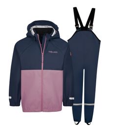 Regen- und Matschhose Trollkids "KIDS ODDA RAIN SET XT", M&auml;dchen, Gr. 122, N-Gr, mauve, navy, Obermaterial: 100% Polyester, Hosen, f&uuml;r Kinder und Jugendliche, sportlicher Stil