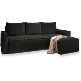MASSENO Ecksofa mit Schlaffunktion Potaro schwarz Ma&szlig;e (cm): B: 230 H: 85 Sofas > Sofas nach Material > Stoffsofas &raquo; Sofa DE
