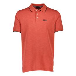 Poloshirt Bison "Poloshirt Comfort Fit", Herren, Gr. L, rot (burnt rot), Obermaterial: 66% Modal, 34% Polyester, l&auml;ssig geschnitten, Shirts