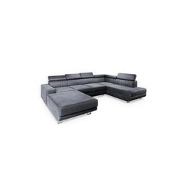 MASSENO Wohnlandschaft mit Schlaffunktion Siena grau Ma&szlig;e (cm): B: 335 H: 89 Sofas > Sofas nach Material > Stoffsofas &raquo; Sofa DE