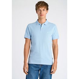 Poloshirt LINDBERGH "Poloshirt Relaxed Fit", Herren, Gr. L, lt dusty blau, Obermaterial: 100% Baumwolle, unifarben, l&auml;ssig geschnitten, Shirts