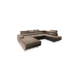 MASSENO Wohnlandschaft mit Schlaffunktion Siena beige Ma&szlig;e (cm): B: 335 H: 89 Sofas > Sofas nach Material > Stoffsofas &raquo; Sofa DE
