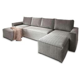 MASSENO Wohnlandschaft mit Schlaffunktion Aspra grau Ma&szlig;e (cm): B: 295 H: 85 Sofas > Sofas nach Material > Stoffsofas &raquo; Sofa DE
