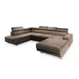 MASSENO Wohnlandschaft mit Schlaffunktion Siena beige Ma&szlig;e (cm): B: 335 H: 89 Sofas > Sofas nach Material > Stoffsofas &raquo; Sofa DE