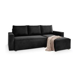 MASSENO Ecksofa mit Schlaffunktion Siles schwarz Ma&szlig;e (cm): B: 230 H: 85 Sofas > Sofas nach Material > Stoffsofas &raquo; Sofa DE