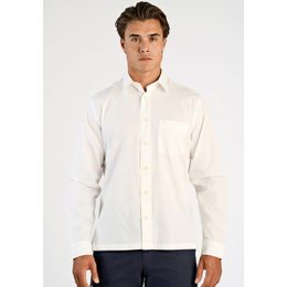 Flanellhemd LINDBERGH "Freizeithemd Regular Fit", Herren, Gr. S, Normalgr&ouml;&szlig;en, wei&szlig;, Obermaterial: 100% Baumwolle, Hemden