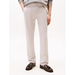 Chinohose Tommy Hilfiger "DENTON ESSENTIAL", Herren, Gr. 32, L&auml;nge 34, grau (october grau), Twill, Obermaterial: 97% Baumwolle, 3% Elasthan, straight fit normal, Hosen Chinohose, Gerades Bein, Schlichte Optik