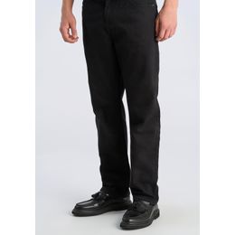 5-Pocket-Jeans LINDBERGH "Jeans Loose Fit", Herren, Gr. 34, L&auml;nge 32, schwarz, Obermaterial: 100% Baumwolle, unifarben, loose fit, Jeans 5-Pocket-Jeans