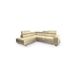 MASSENO Ecksofa mit Schlaffunktion Nola creme Ma&szlig;e (cm): B: 253 H: 88 Sofas > Sofas nach Material > Stoffsofas &raquo; Sofa DE