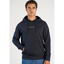 Hoodie LINDBERGH "Hoodie Relaxed Fit", Herren, Gr. M, navy, Obermaterial: 85% Baumwolle, 15% Polyester, unifarben, l&auml;ssig geschnitten, Sweatshirts Hoodie