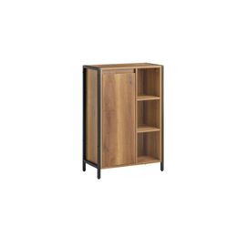 sobuy W&auml;scheschrank mit 1 T&uuml;r Dunkelbraun 60x30x90cm Funktional