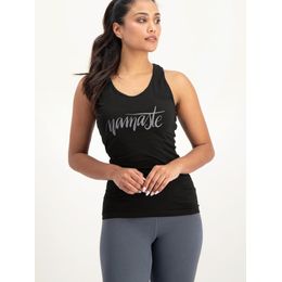 Urban Goddess Yoga & Activewear Sports Top 'Namaste Core Yoga & Pilates' female Black size M/L