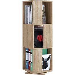 B&uuml;cherregal Vcm "Holz Regal B&uuml;roregal Aktenregal drehbar Stifta XL", braun (sonoma, eiche), B:34cm T:34cm, Regale, B&uuml;cherregal