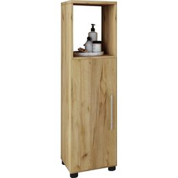 Midischrank Vcm "Holz Badm&ouml;bel Midischrank Badschrank Bad Flandu", braun (honig, eiche), B:31cm T:30cm, Obermaterial: 100% Holz Wood., Schr&auml;nke, Midischrank