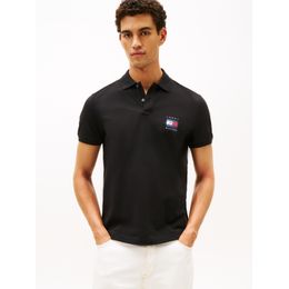 Poloshirt Tommy Hilfiger "FLAG GRAPHIC PIQUE", Herren, Gr. XL, schwarz, Piqu&eacute;, Obermaterial: 96% Baumwolle, 4% Elasthan, regular fit, Shirts Poloshirt, regular fit, Polokragen, Print