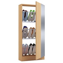 Schuhschrank Vcm "Holz Schuhschrank Schuhkommode Fulisa L Spiegel", braun (buche), B:50cm T:17cm, Obermaterial: 100% Holz Wood., Schr&auml;nke, Schuhschrank