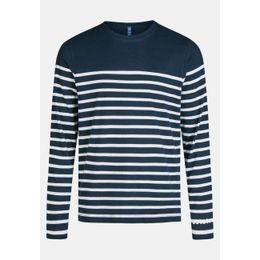 Sweatshirt SALZHAUT "Sweatshirt EBB - RINGEL", Herren, Gr. 3XL, blau (navy sanftes wei&szlig;), Obermaterial: 100% Baumwolle CO., Sweatshirts Sweatshirt