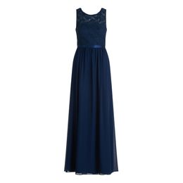 Cocktailkleid Vera Mont "Cocktailkleid mit Spitze", Damen, Gr. 38, EURO, blau (festival blau), Obermaterial: 100% Polyester PES., Kleider Cocktailkleid